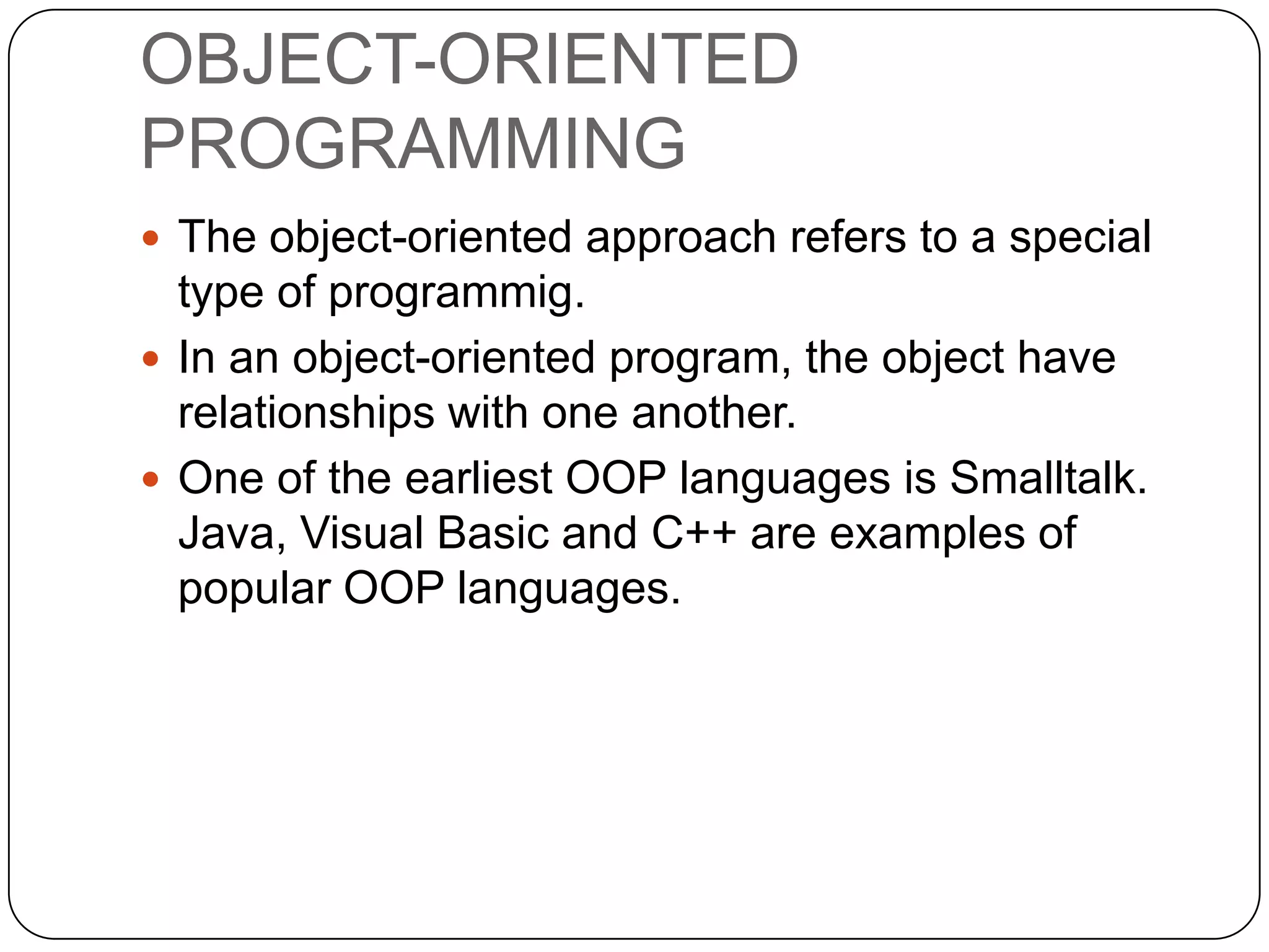Programing approaches | PPTX