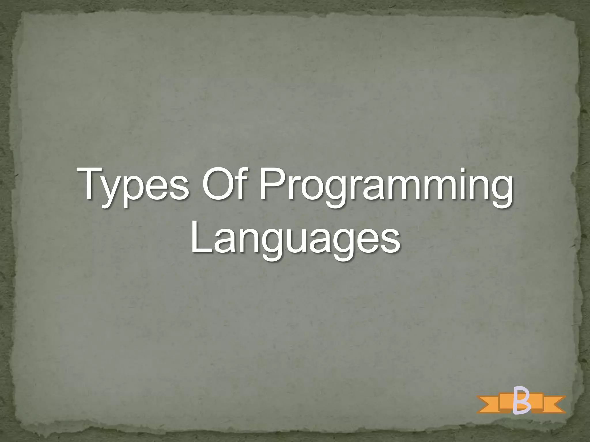 Programing languages | PPTX