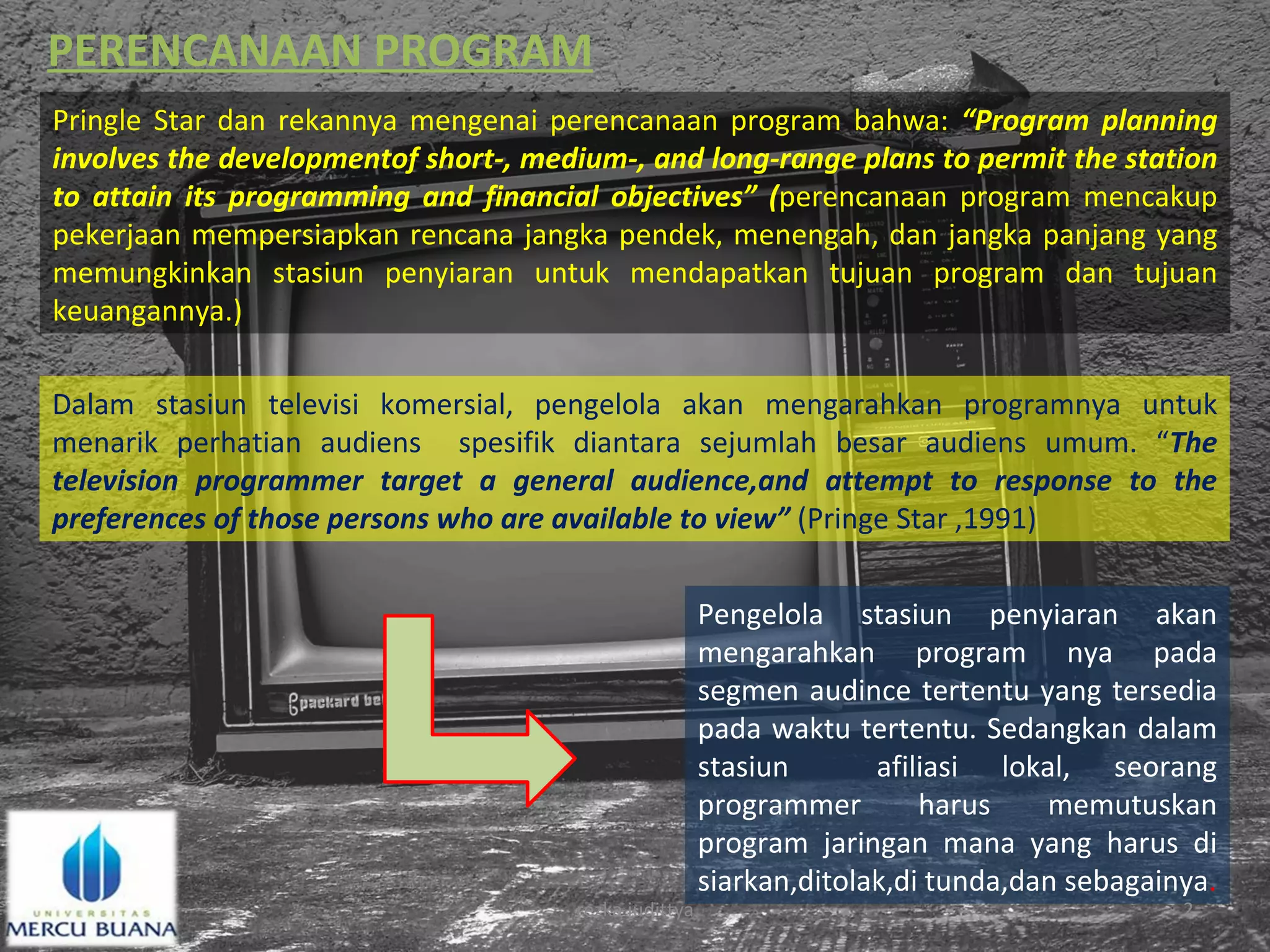 PERENCANAAN PROGRAM (Penentuan visi Misi, Tujuan, Target) | PPT