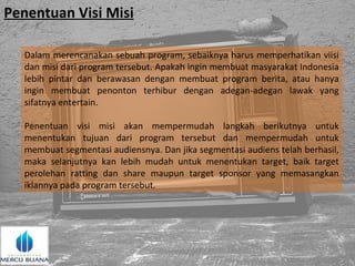 PERENCANAAN PROGRAM (Penentuan visi Misi, Tujuan, Target) | PPT