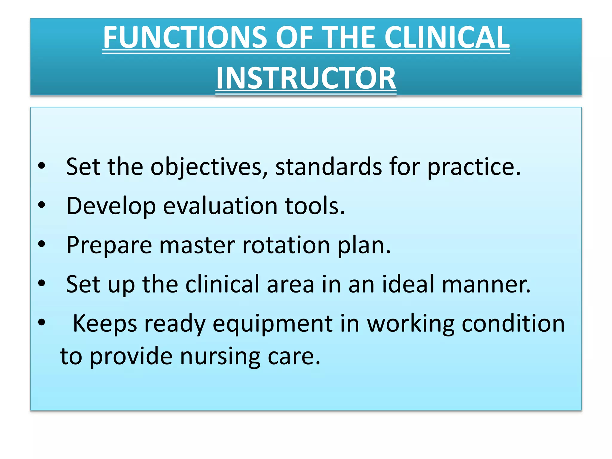 Program instruction and modes of clinical teaching | PPTX