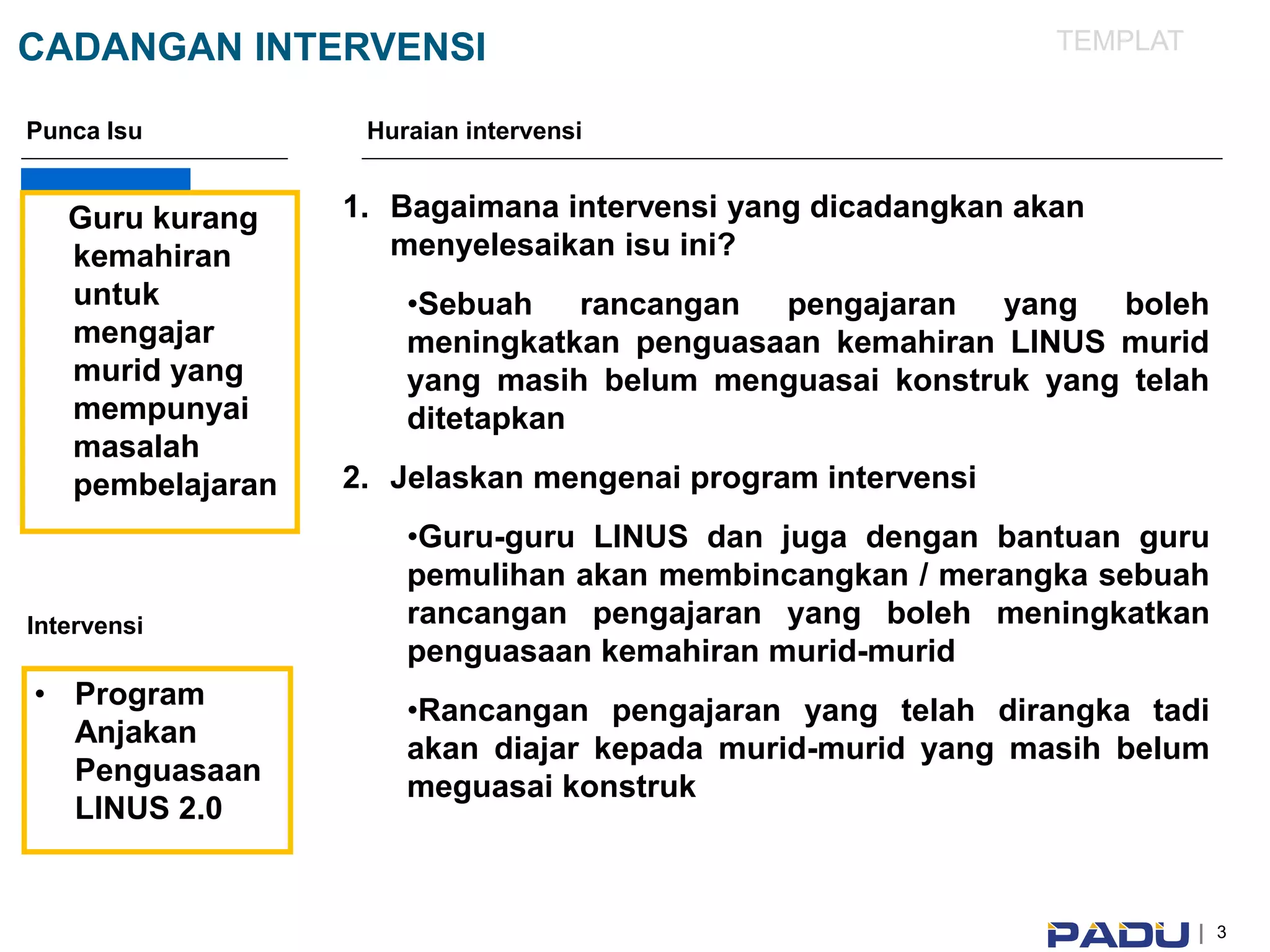 Program intervensi linus 2015 tibu | PPT