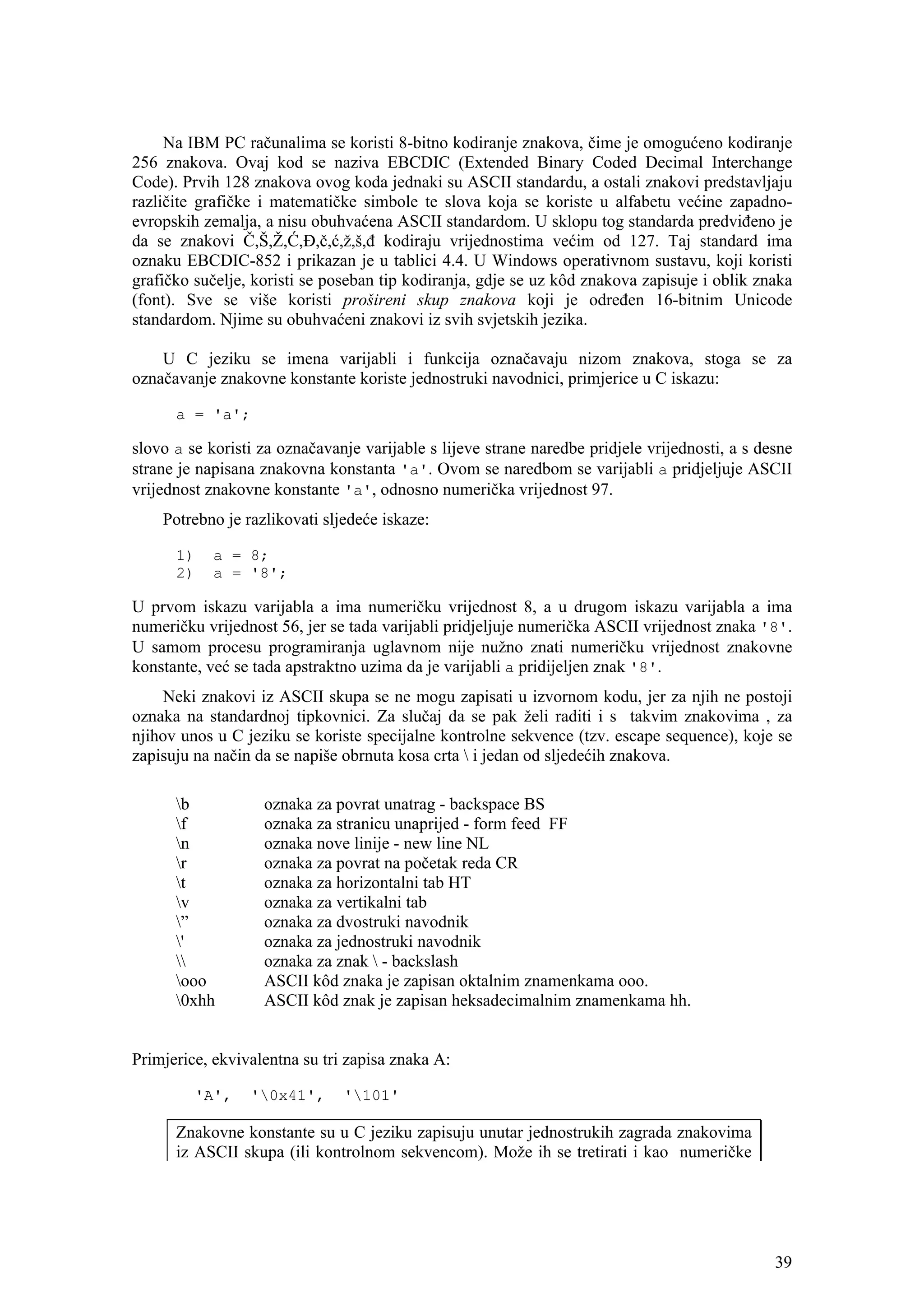 Programiranje c jezikom | PDF