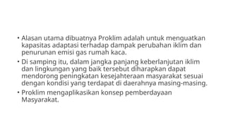 Program Kampung Iklim (Proklim) Lingkunganpptx | PPTX