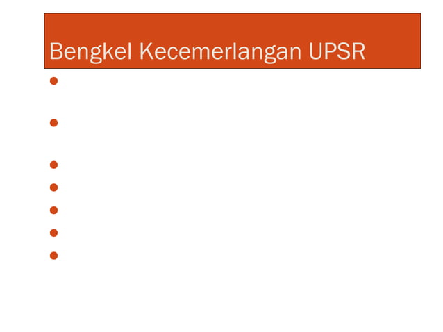 Program kecemerlangan upsr | PPT