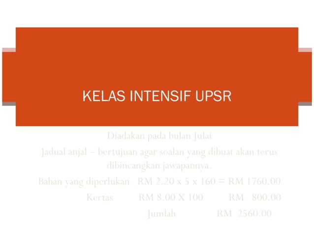 Program kecemerlangan upsr | PPT