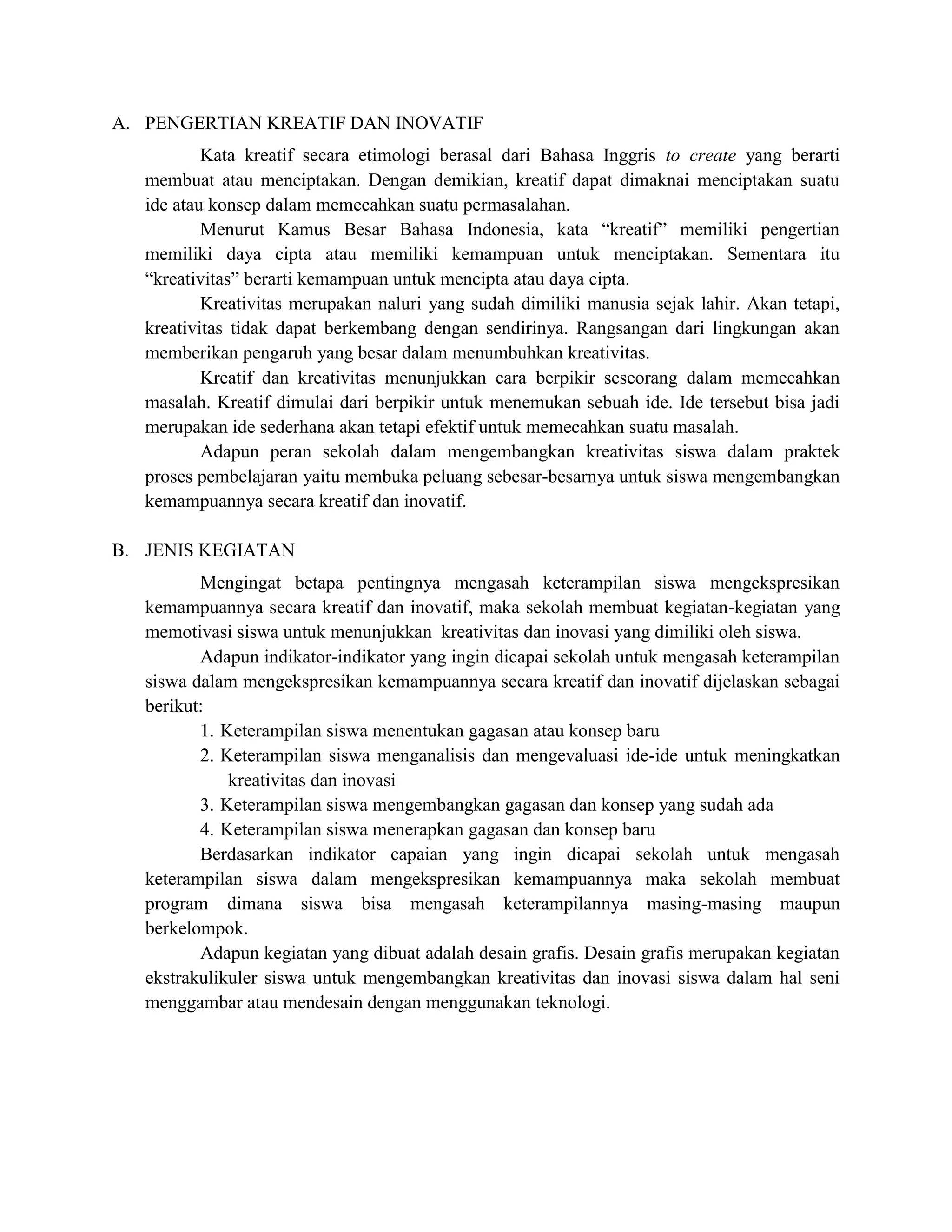 program kegiatan inovatif SMK NURUL CHOTIB | DOCX
