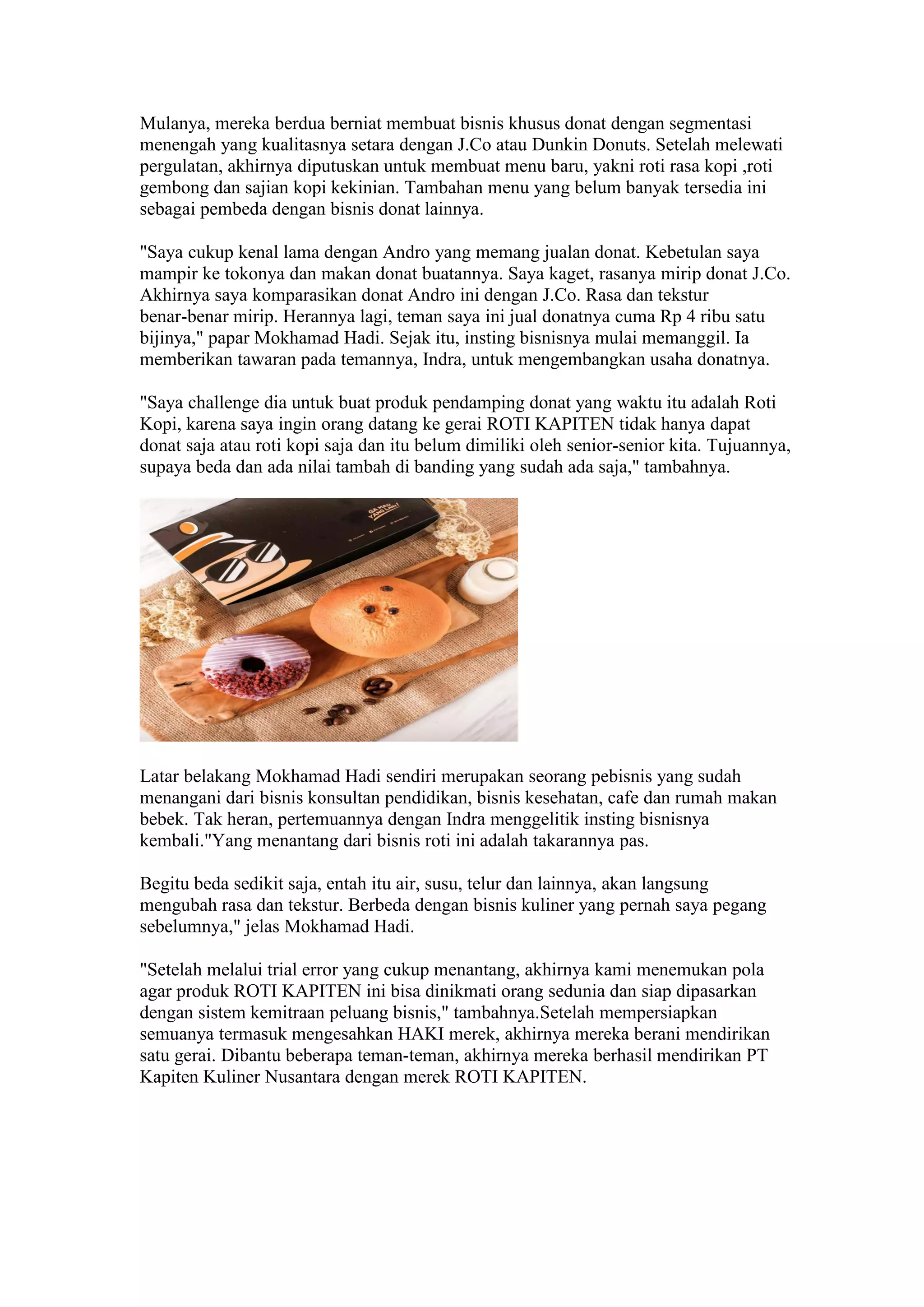 KALIS DONAT MENU JOGJA | PDF