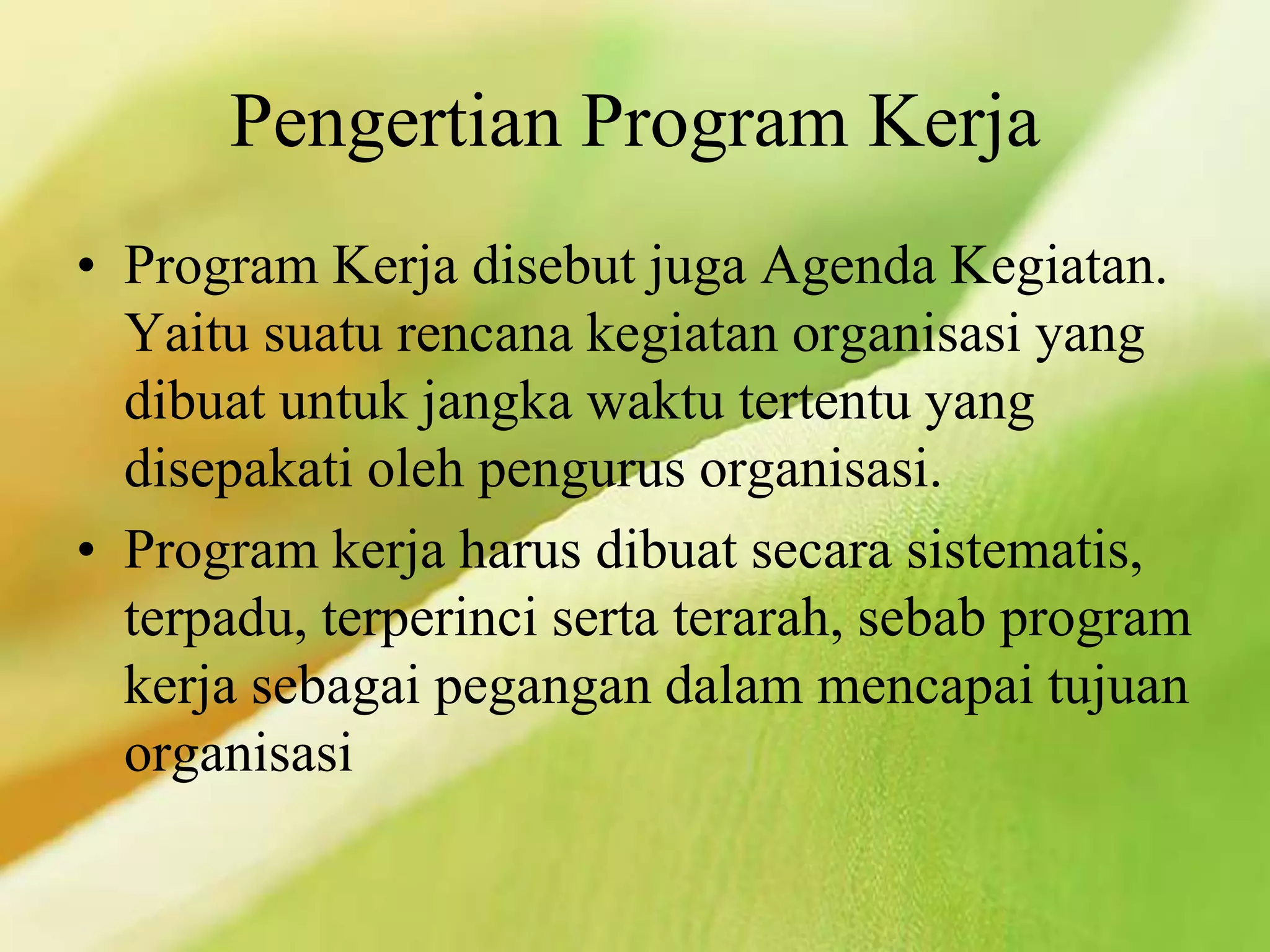 Program Kerja | PPTX