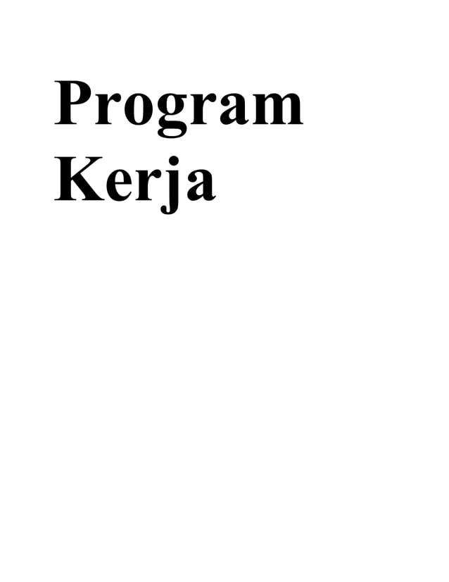 Program kerja | DOCX