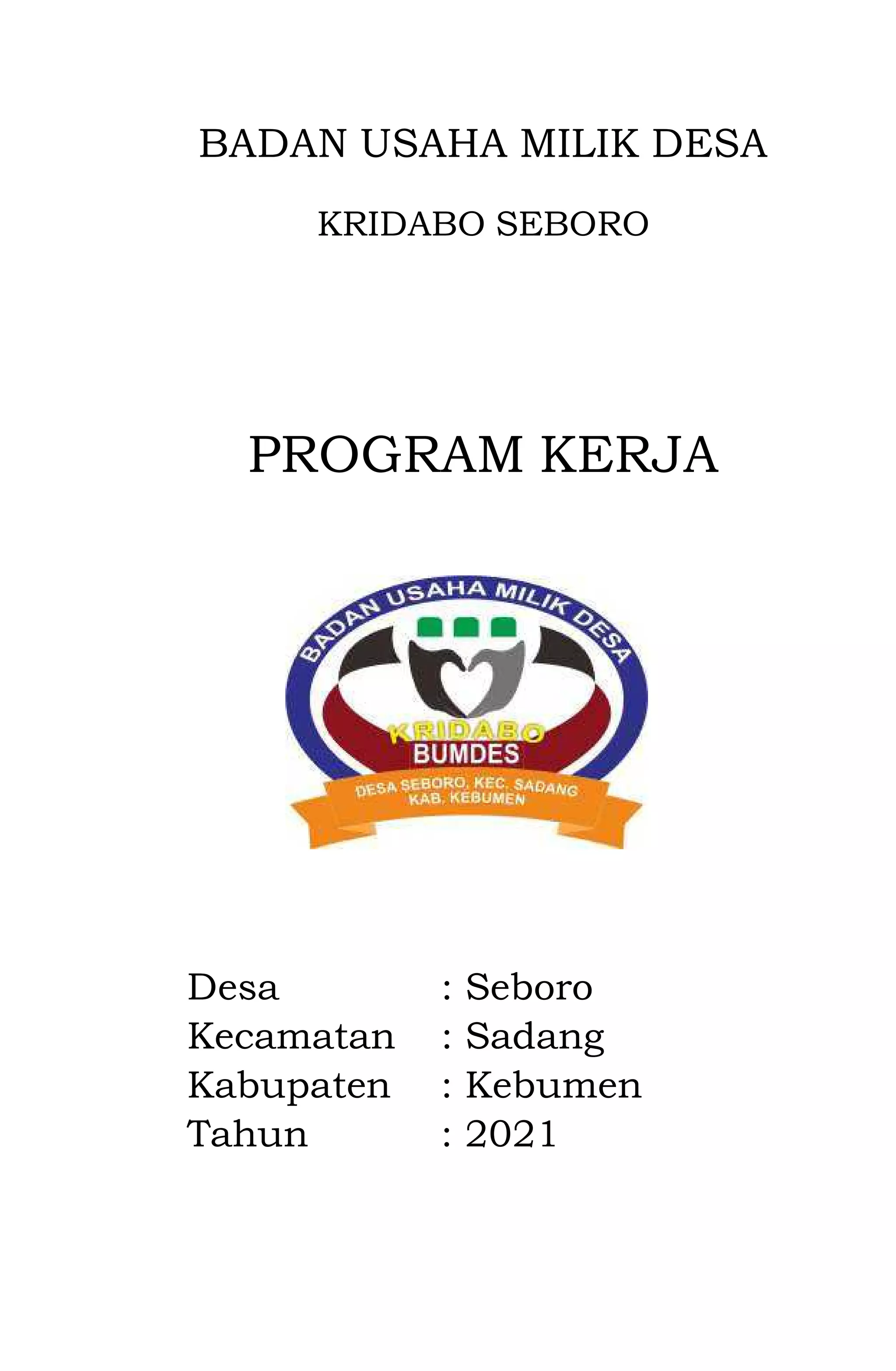 Program kerja bum desa terbaru seboro seboro | PDF