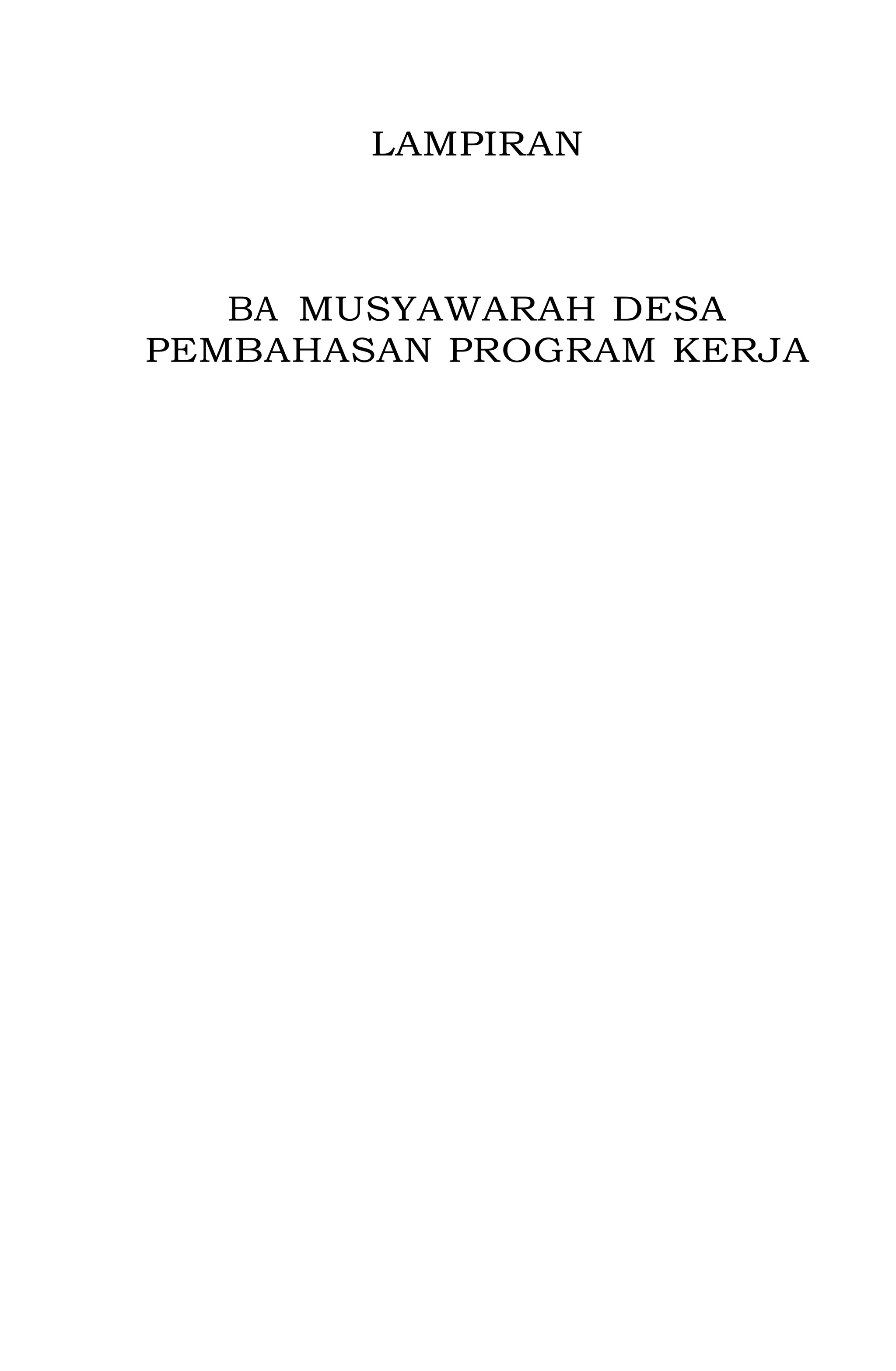Program kerja bum desa terbaru seboro seboro | PDF