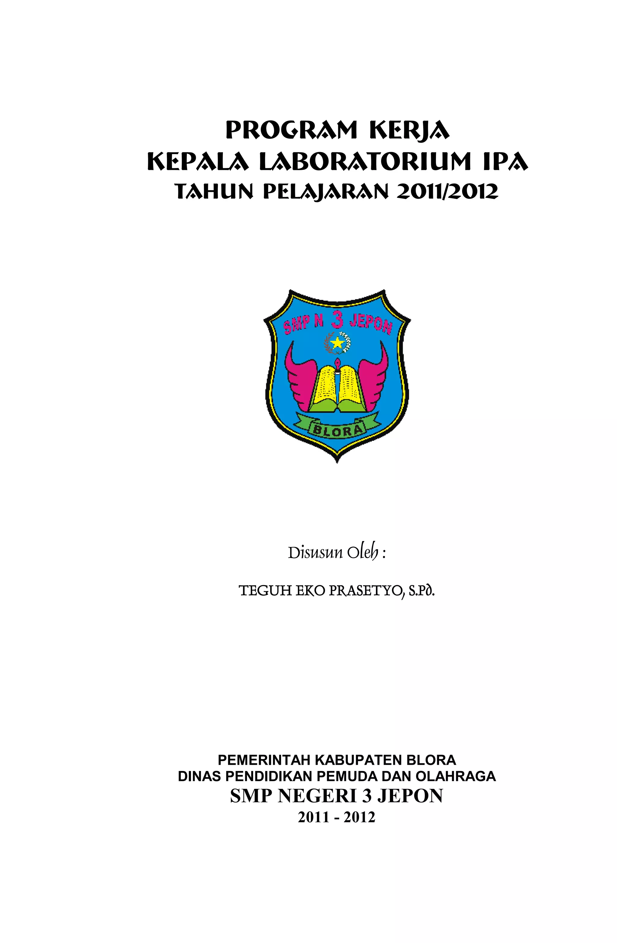 Program kerja kepala lab ipa smp | PDF