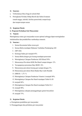 Program kerja kesehatan masyarakat | DOCX