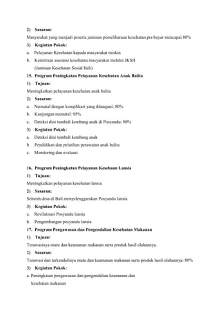 Program kerja kesehatan masyarakat | DOCX