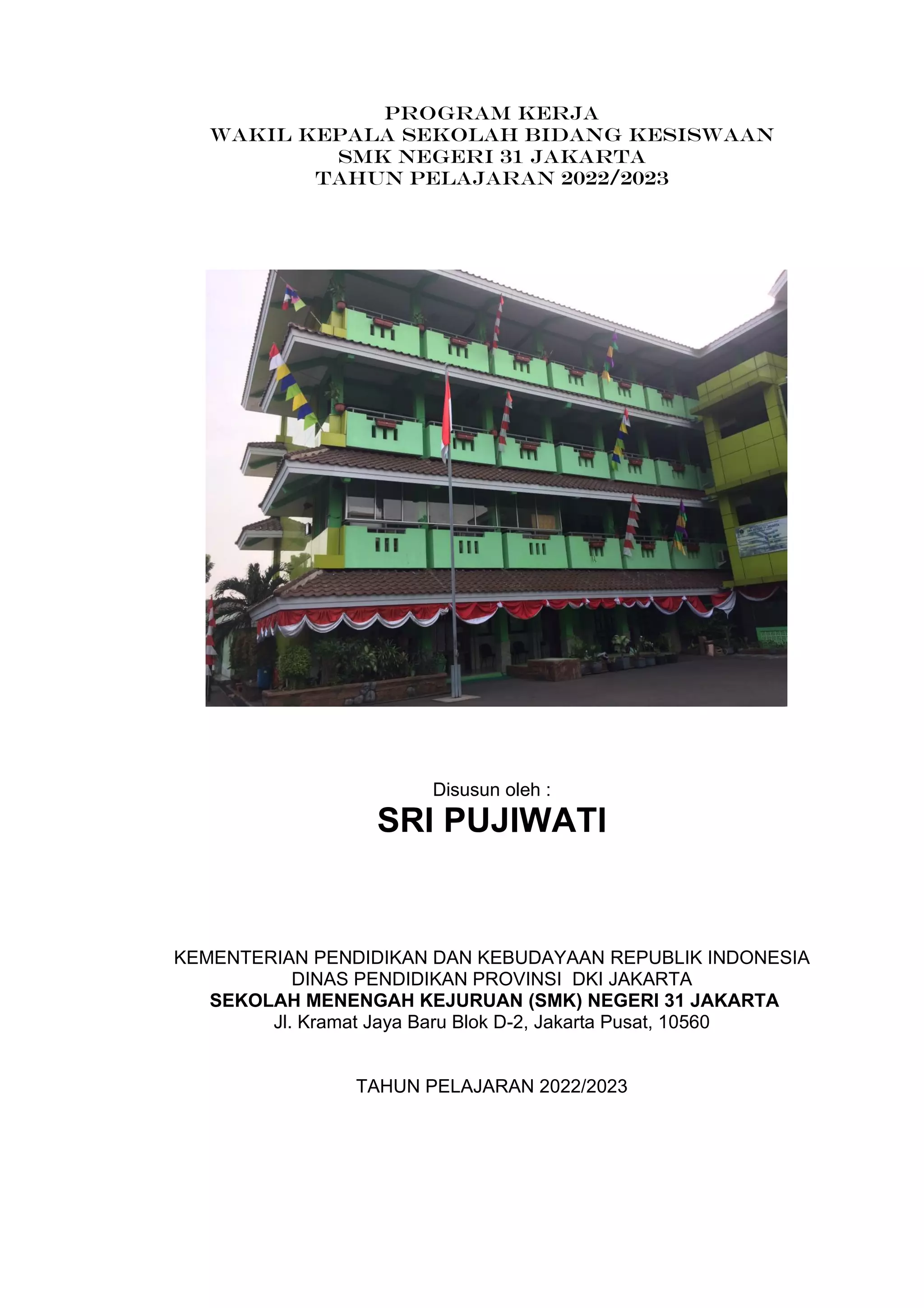 Program Kerja Kesiswaan 2022 - SMKN 31 JAKARTA | PDF