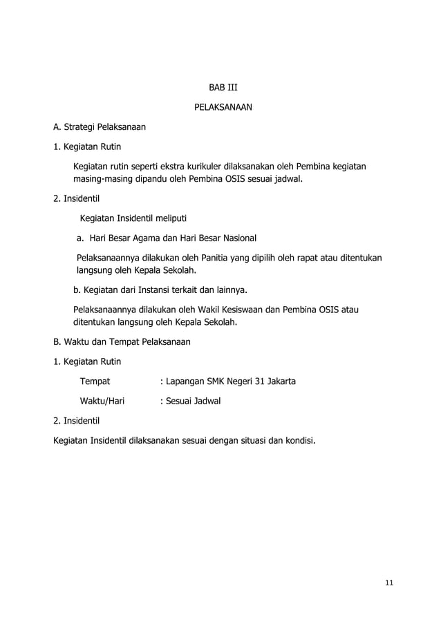 Program Kerja Kesiswaan 2022 - SMKN 31 JAKARTA | PDF