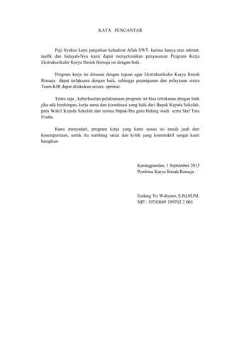 Program kerja kir 20132014 | DOC