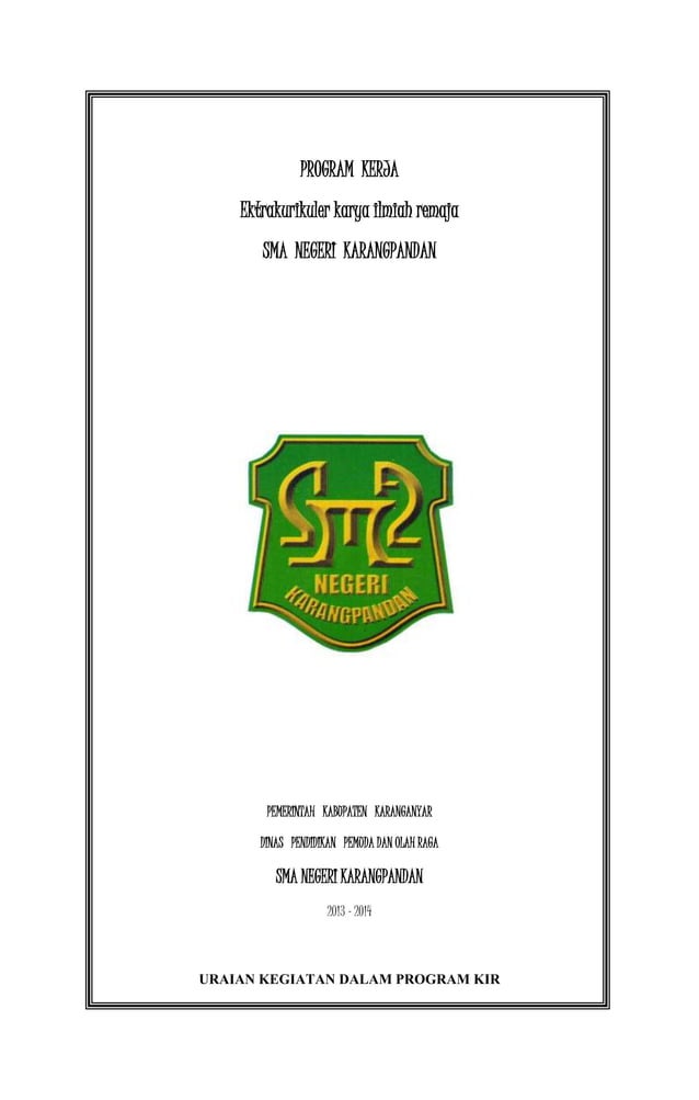 Program kerja kir 20132014 | DOC
