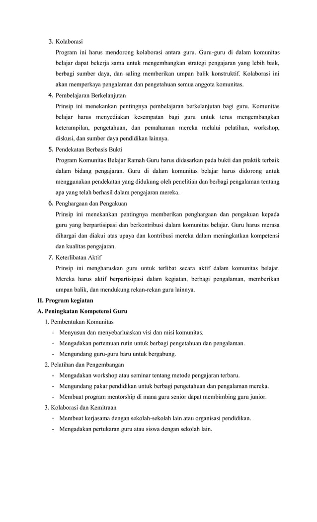 PROGRAM KERJA KOMBEL DALAM SEKOLAH SMPN | PDF