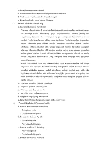 PROGRAM KERJA pkrs promosi kesehatan rumah sakit | PDF