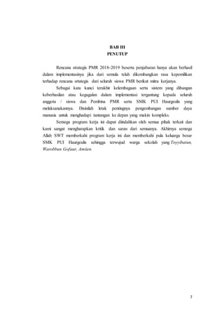 Program kerja pmr | DOCX