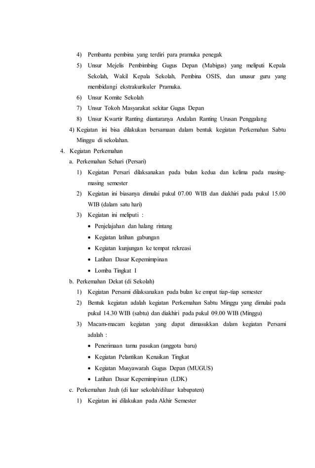 Program kerja pramuka | DOCX