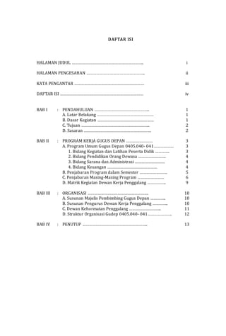 Program kerja pramuka | DOCX