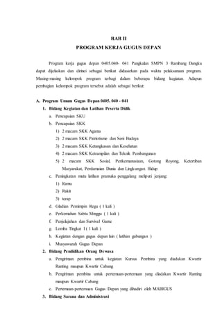 Program kerja pramuka | DOCX