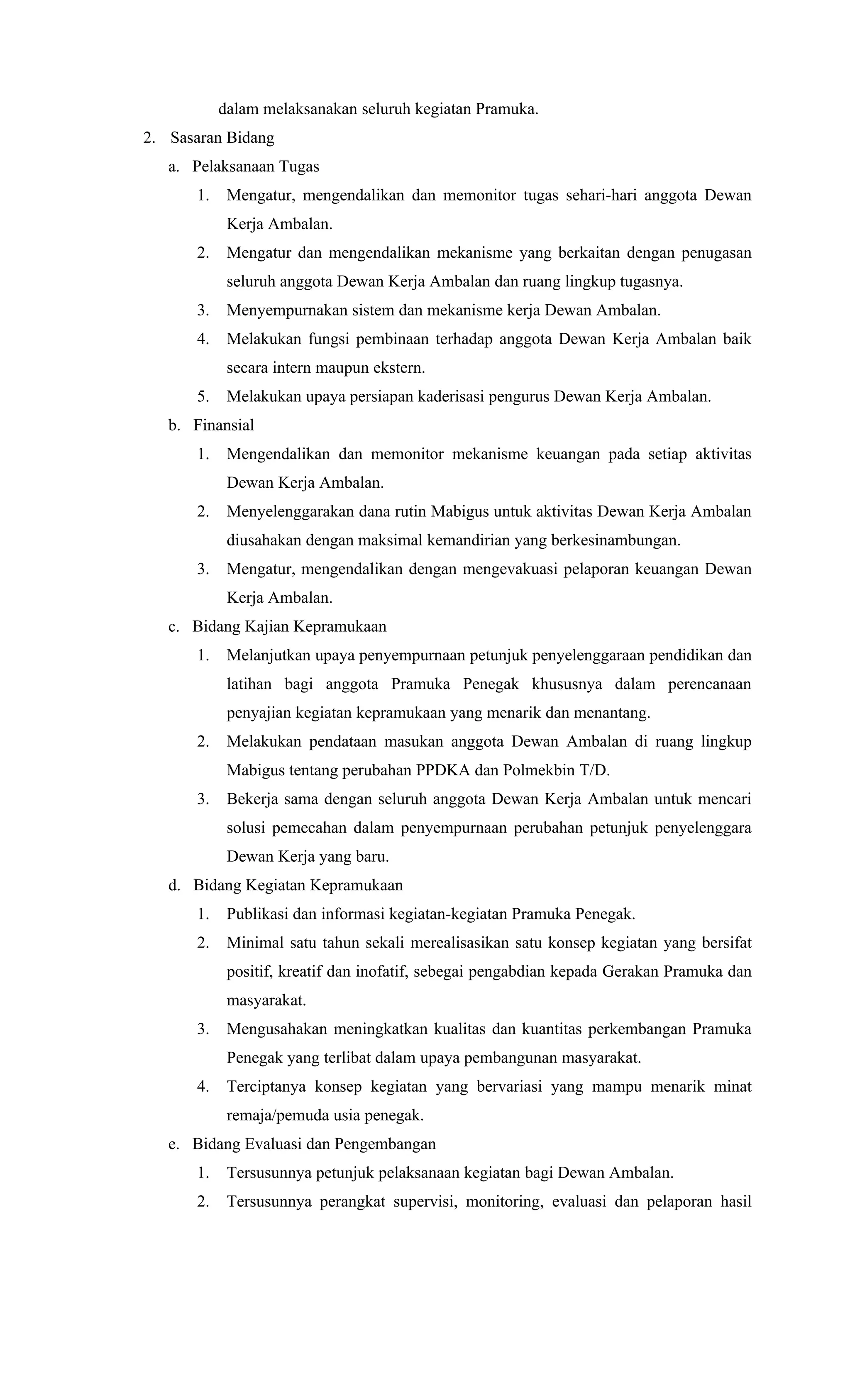 Program kerja pramuka 1112 | RTF