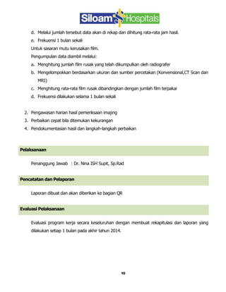 Program kerja radiologi 2014 | PDF