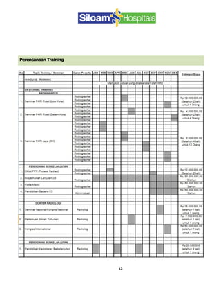 Program kerja radiologi 2014 | PDF