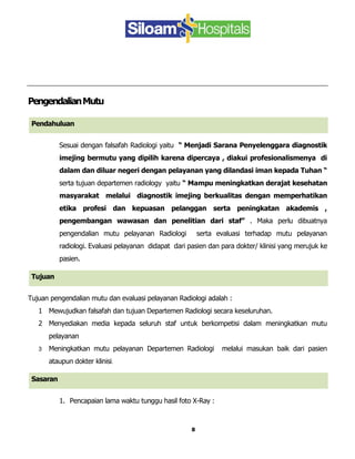 Program kerja radiologi 2014 | PDF