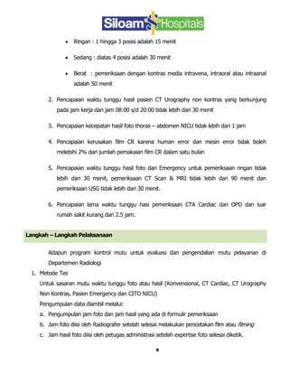 Program kerja radiologi 2014 | PDF