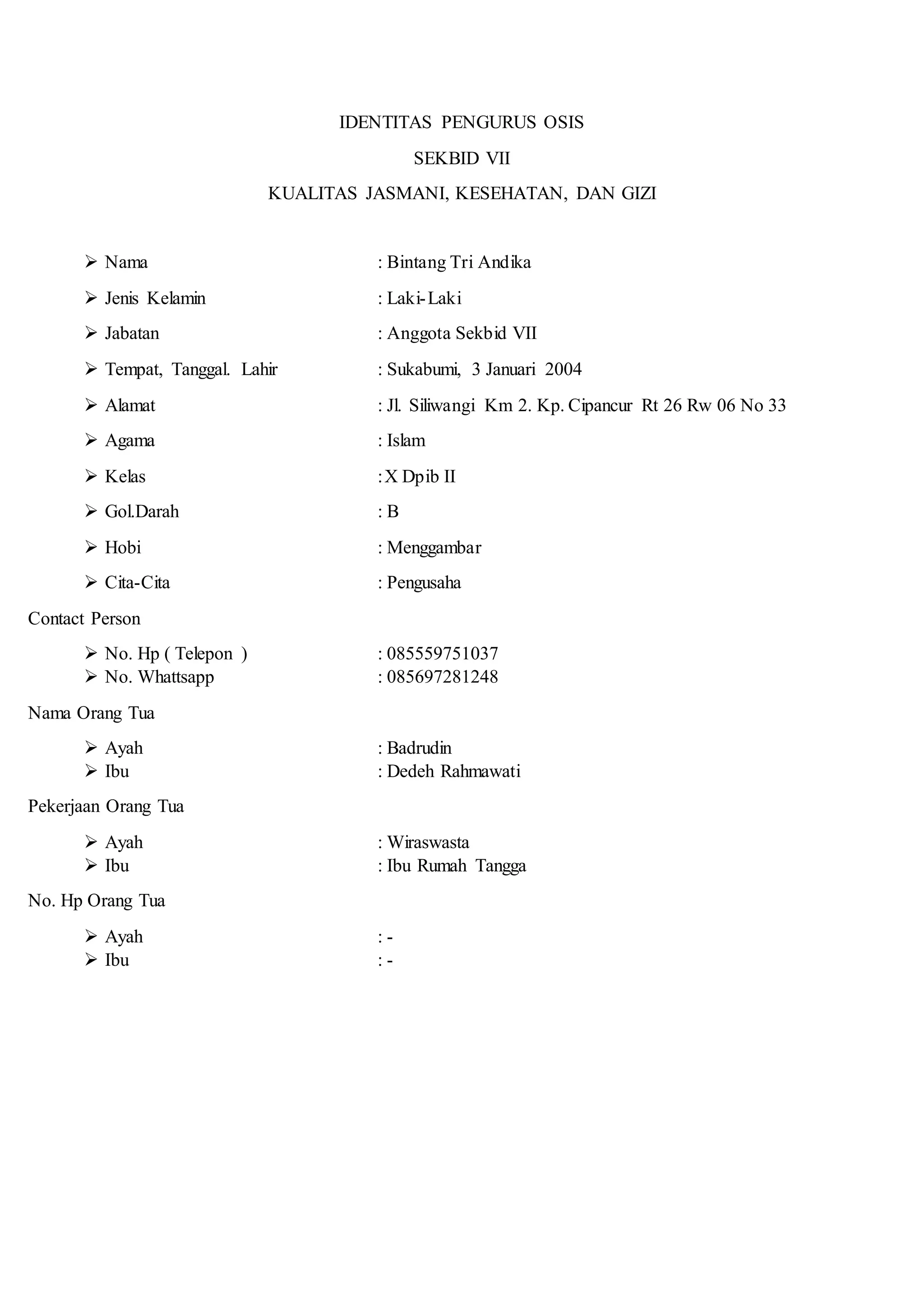 Program kerja sekbid 7 | DOCX