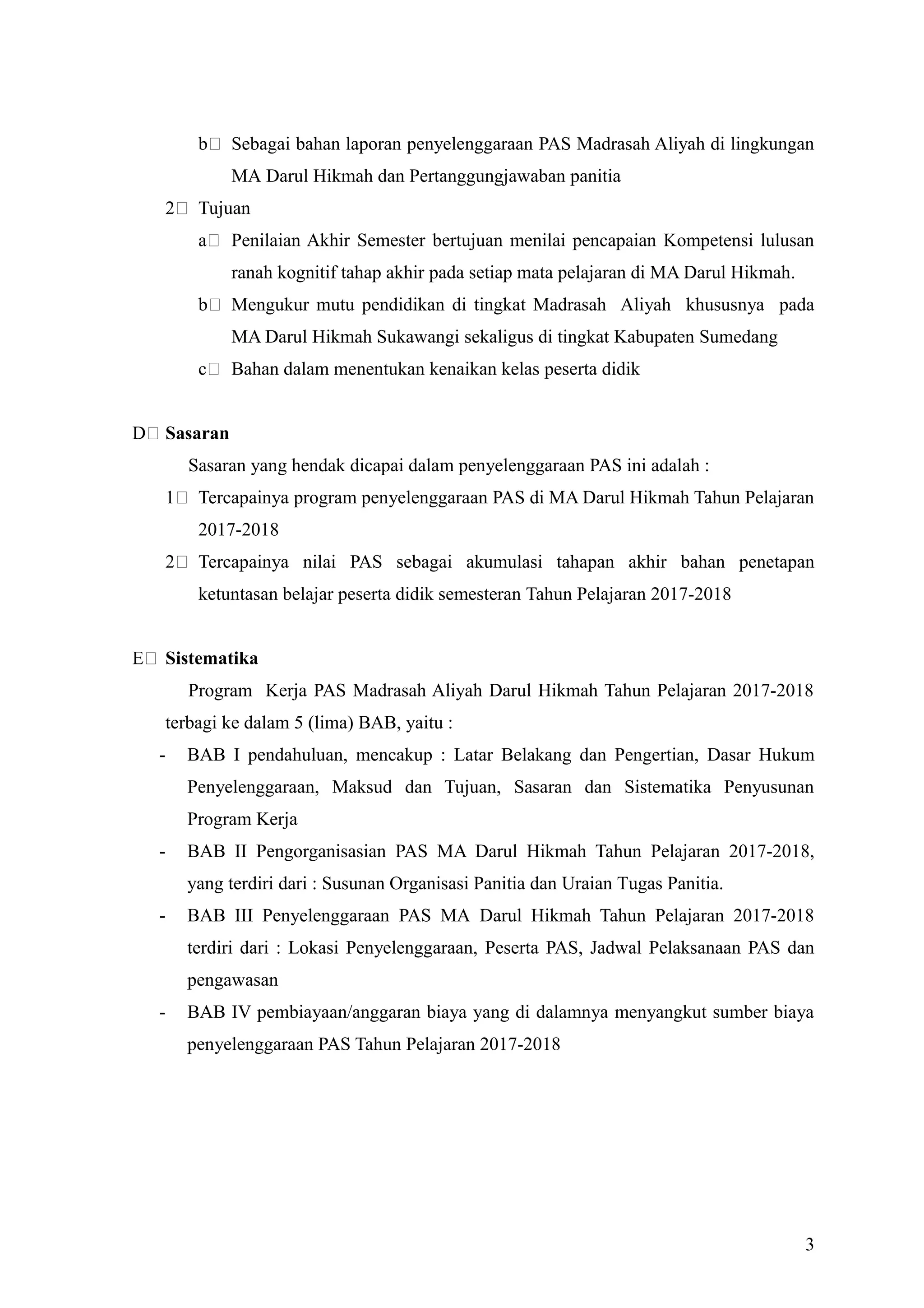 Program kerja uas 2015 2016 | RTF