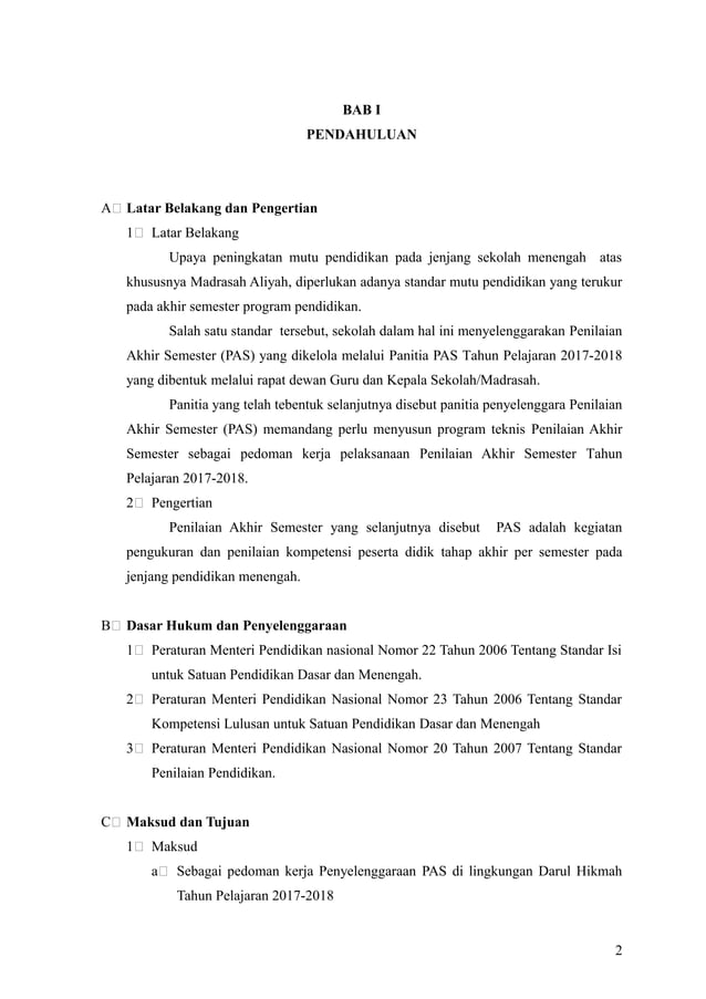 Program kerja uas 2015 2016 | RTF
