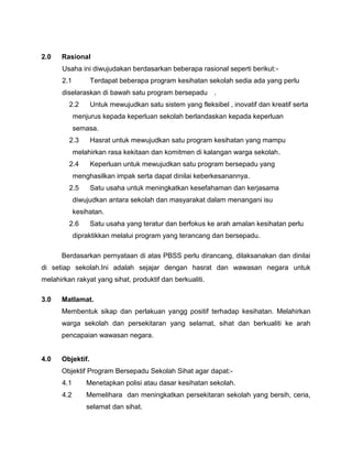 Program kesihatan sekolah | DOCX