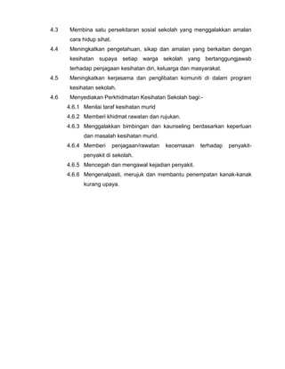 Program kesihatan sekolah | DOCX