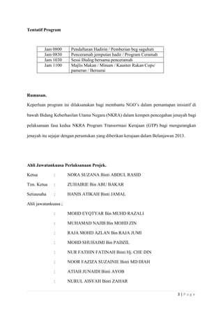Program khidmat masyarakat komuniti kepolisian | DOCX