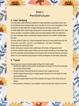 laporan Program Kelompok Belajat (Kombel). | DOCX