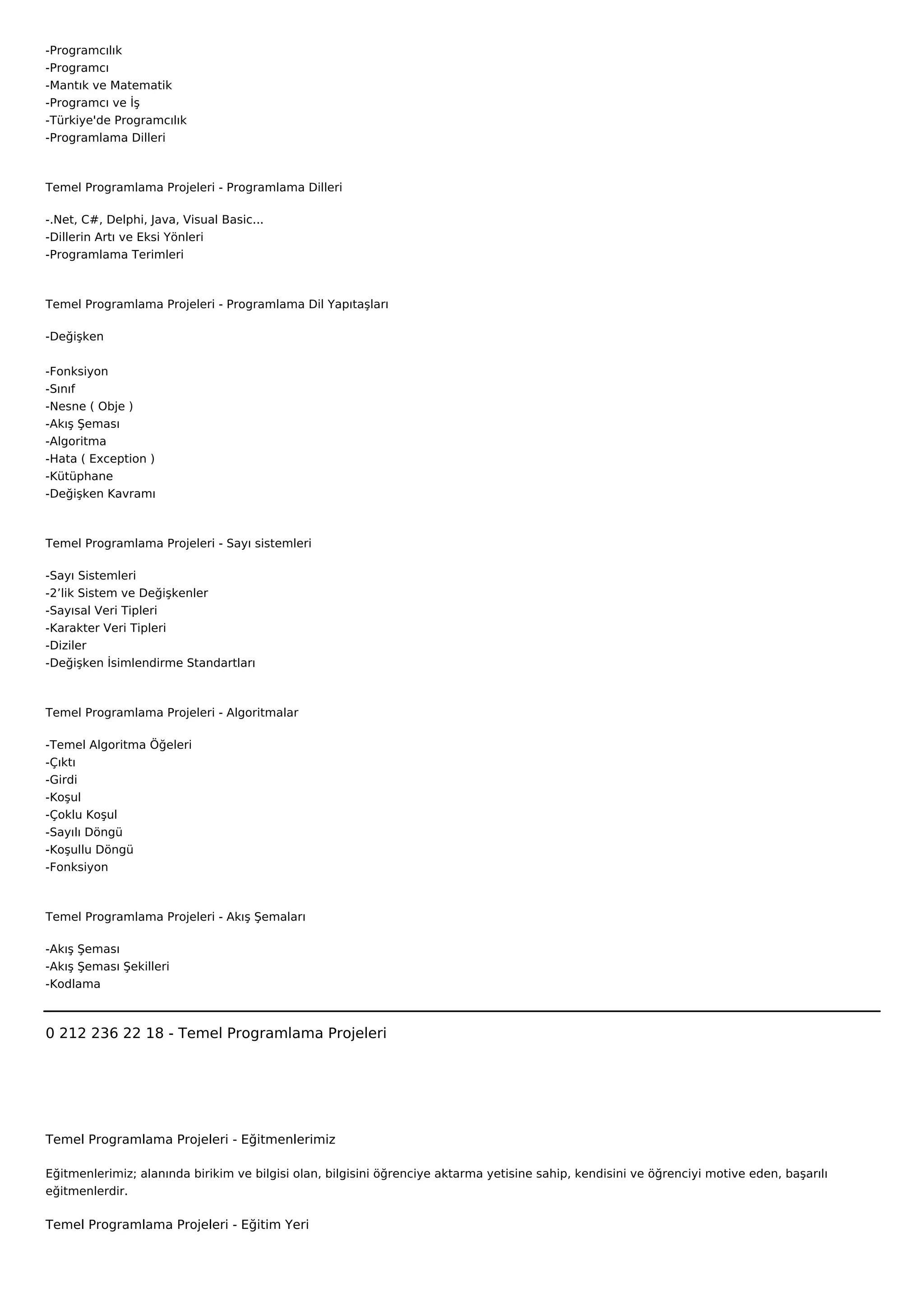 Programlama projeleri | PDF