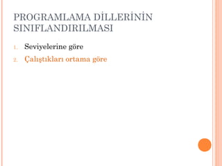Programlama dili temel_kavramlar | PPT