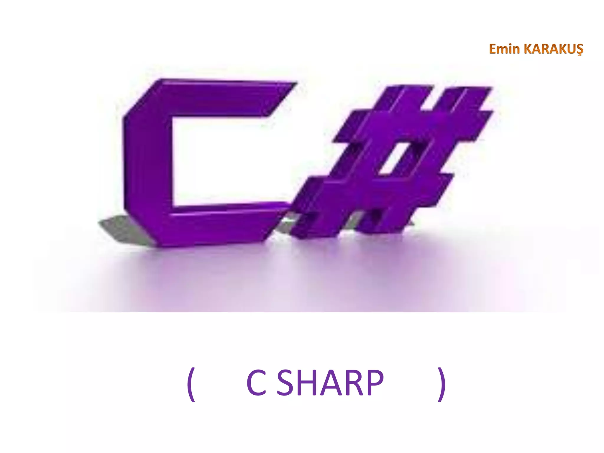 C sharp programlama dili tarihcesi kisa bilgilendirme | PPT