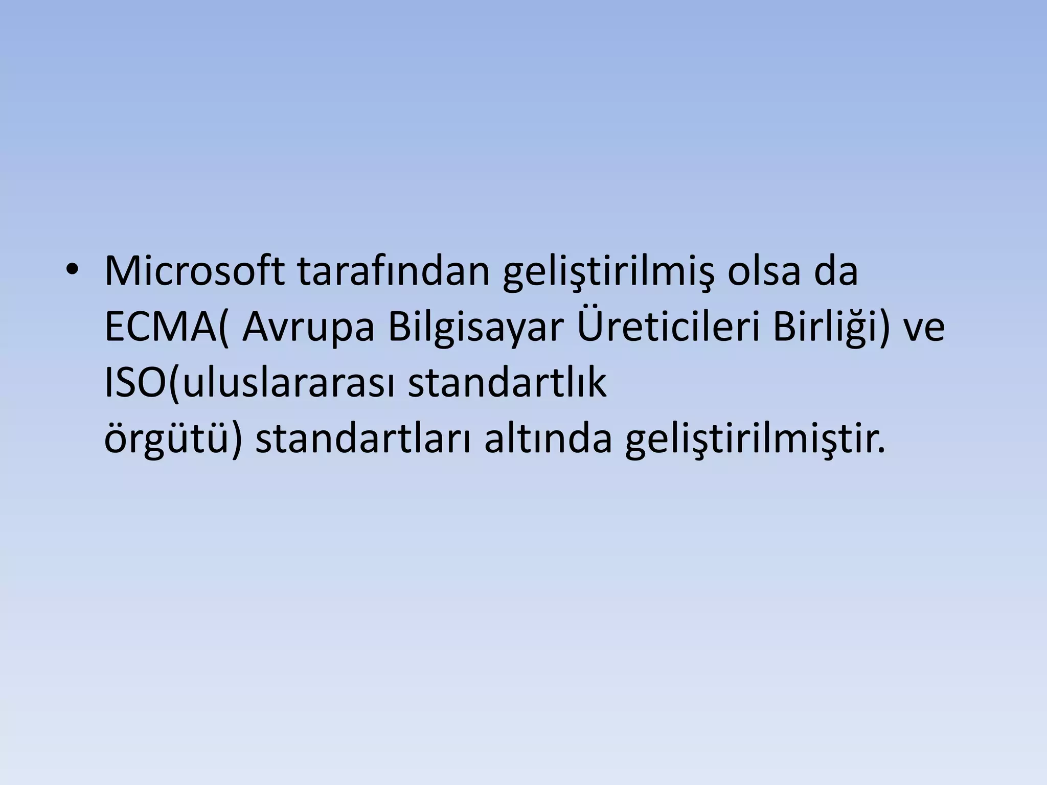 C sharp programlama dili tarihcesi kisa bilgilendirme | PPTX