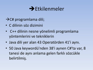 C sharp programlama dili tarihcesi kisa bilgilendirme | PPT