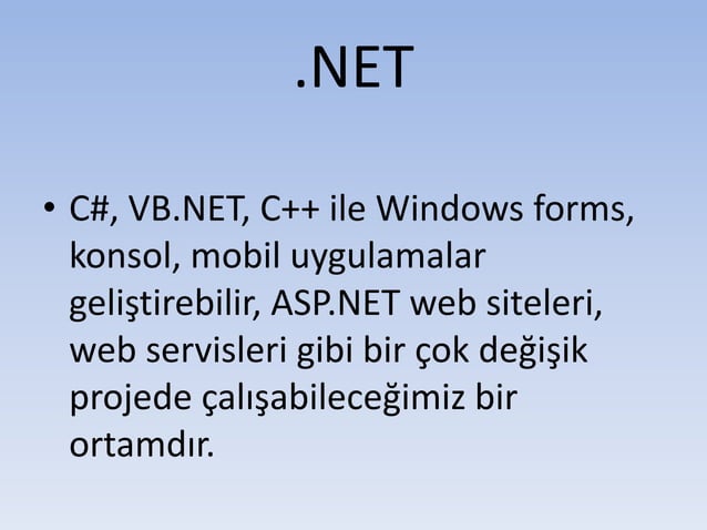 C sharp programlama dili tarihcesi kisa bilgilendirme | PPT