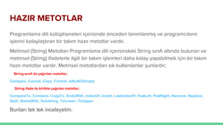 Programlama Temelleri Hazır Metodlar | PPTX
