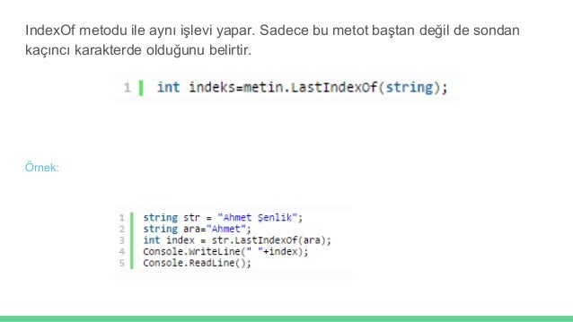 Programlama Temelleri Hazır Metodlar