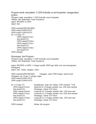 Program lampu berkedip secara bergantian muhammad faizal kurniawan | DOCX